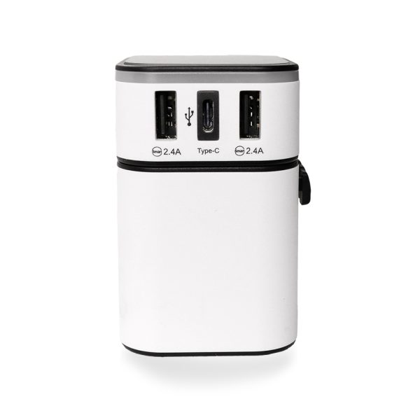 Brilla – Illuminating Dual USB-A Travel Adapter Plus USB-C – Everson