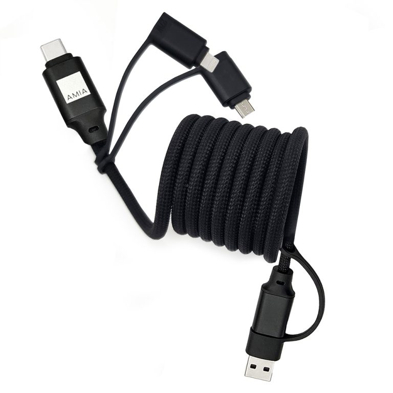 Flux – Magnetic Recoiling 6-in-1 60W Fast Charging Cable – Everson